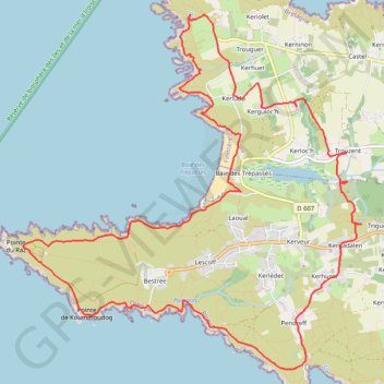 Pointe du Raz : itinéraire, distance, dénivelé, altitude, carte, profil ...