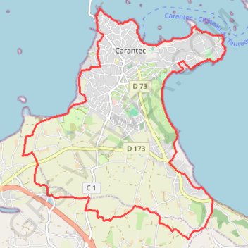 Tour de Carantec : itinéraire, distance, dénivelé, altitude, carte ...