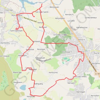 Sentier des villages d'Erdeven : itinéraire, distance, dénivelé ...