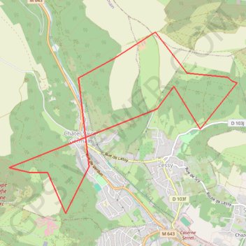 Lessy chatel trail : itinéraire, distance, dénivelé, altitude, carte ...